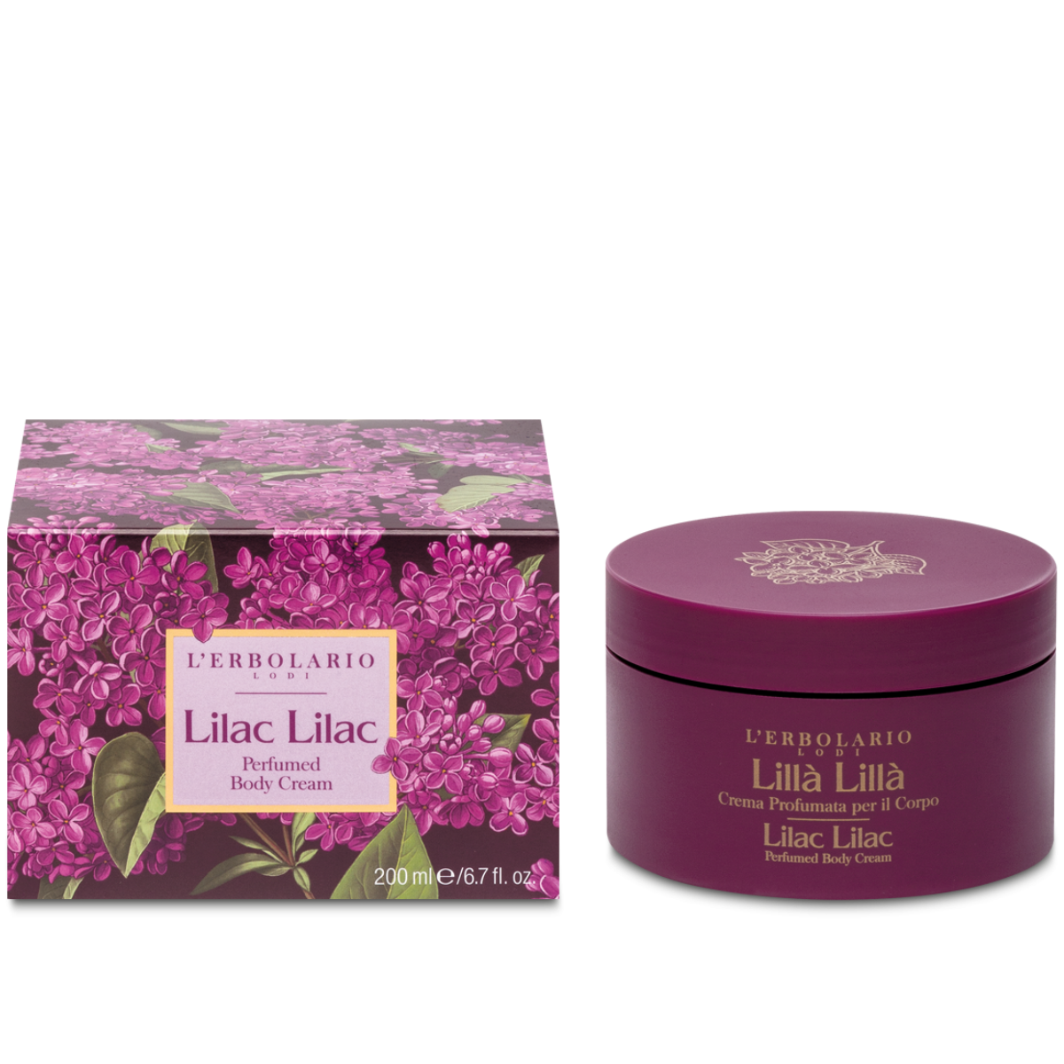 Lilac Lilac Perfumed Body Cream 200ml - L'erbolario - 100% Made in ...